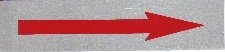 RØD PIL - selvklæbende skilt i aluminium 4,5x16,5 mm - Metl-Stik Skilte ...